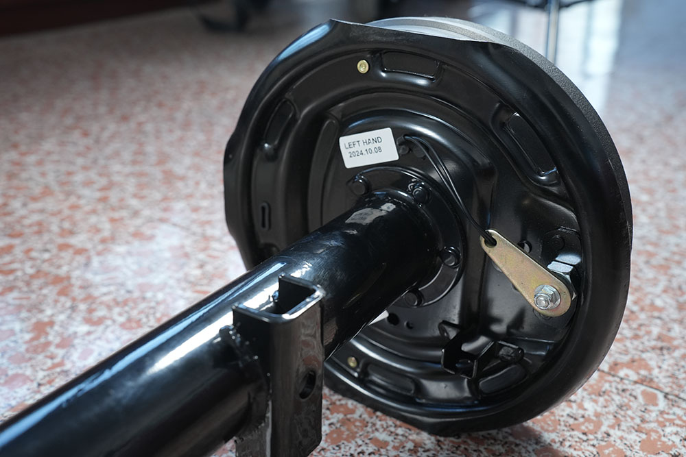 6000 lbs Round Solid Utility Trailer Axle Assembly with 12 inch Hub ...